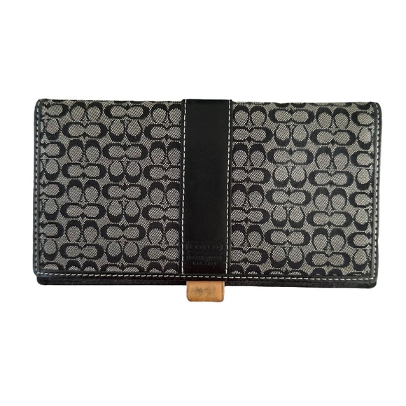 Coach | Bags | Authentic Vintage Coach Black Signature Mini C Canvas ...